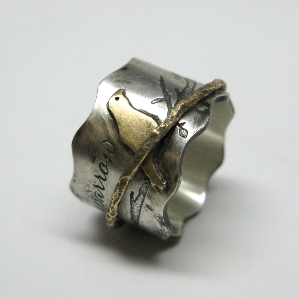 Custom Quote Rings | Handmade Spinner Nature Jewelry | Janice Art Jewelry