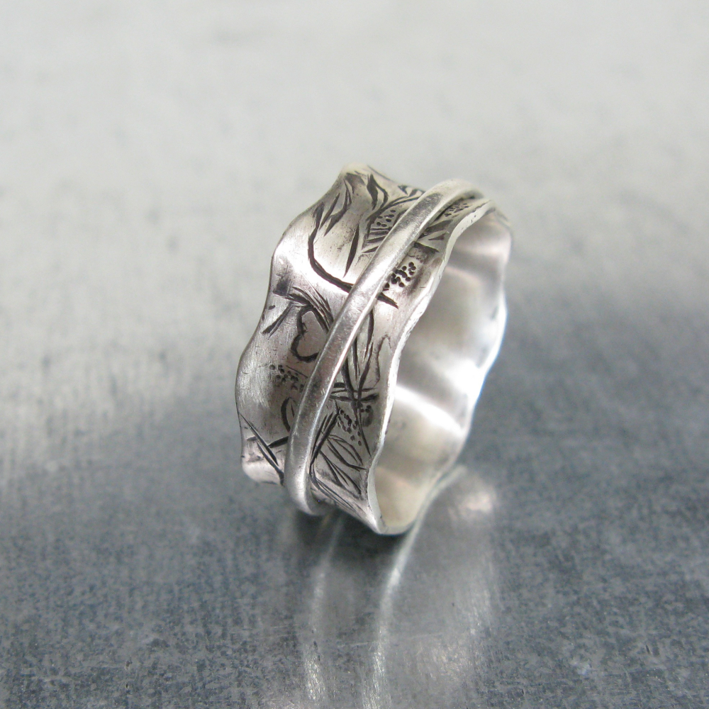 Botanical Doodle Ring | Janice Art Jewelry