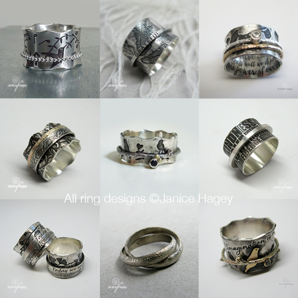 Handmade Fidget Rings | Janice Art Jewelry